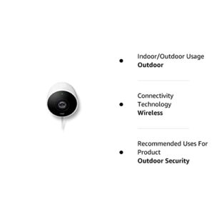 Nest NC2100ES Outdoor Security Camera, 3 MP, Weatherproof Camera, IP Rating IP65, Diagonal: 130°.