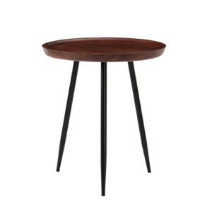 mh london side table – dilan tri pin small table. exclusively designed hand-crafted small nightstand. solid wood round end table. contemporary accent table for bedrooms, living rooms and home office