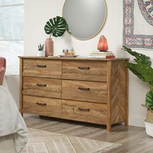 Sauder Cannery Bridge Storage Wall, L: 48.31" x W: 15.59" x H: 71.97", Sindoori Mango Finish & Cannery Bridge Dresser, Sindoori Mango Finish