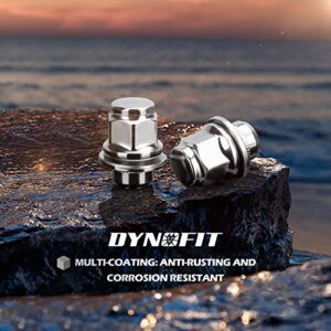 Dynofit 12mmx1.5 Wheel Lug Nuts 1.46 Inch 37mm Length 13/16 21mm Hex OEM, 20x Black M12x1.5 Mag Seat Lug Nut for Toyota Tacoma 4 Runner Camry, Fit for Most 5 Lug 6 Lug Factory Wheels