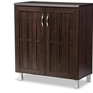 Baxton Studio Wholesale Interiors Excel Sideboard Storage Cabinet, Dark Brown