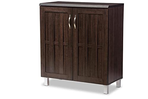 Baxton Studio Wholesale Interiors Excel Sideboard Storage Cabinet, Dark Brown