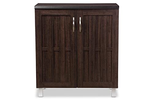 Baxton Studio Wholesale Interiors Excel Sideboard Storage Cabinet, Dark Brown