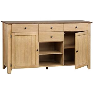 sunset trading brook sideboard server, distressed wheat/pecan