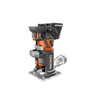 18-volt octane™ cordless brushless compact fixed base router with 1/4 in. bit, round and square bases, and collet wrench