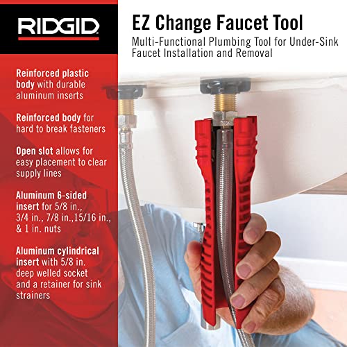 RIDGID 57003 EZ Change Plumbing Wrench Faucet Installation and Removal Tool