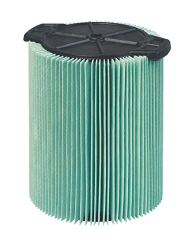 RIDGID 97457 Model VF6000 5-Layer HEPA Replacement Allergen Filter for RIDGID 5-20 Gallon Wet/Dry Vacuums, Green