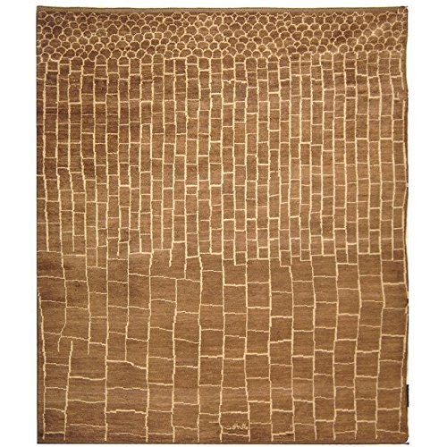 SAFAVIEH Aspen Collection 8' x 10' Walnut / Ivory ASP585A Hand-Knotted Traditional Premium Wool Area Rug