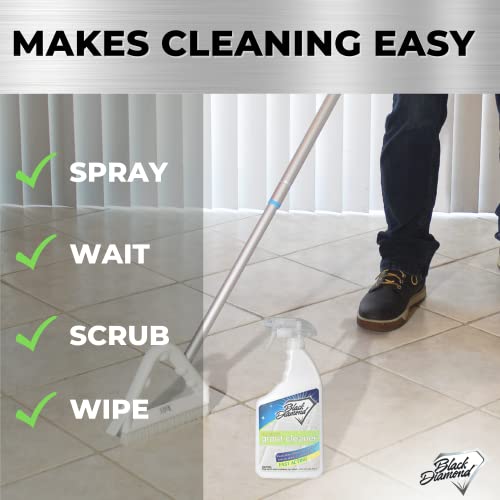 Ultimate Grout Cleaner for Tile Floors Blasts Away Years of Dirt and Grime Making Cleaning Easy. This Heavy Duty Spray Cleaning Solution Produces Amazing results, and it is Safe for Colored Grout and Natural Stone. (1 Quart)