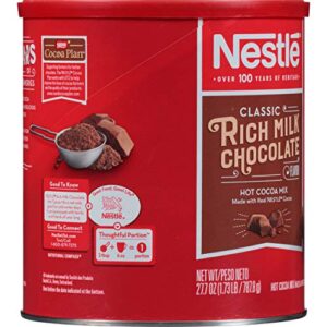 Nestle Hot Cocoa Mix, Rich Milk Chocolate (39 Servings), 27.7-Ounce Canisters (Pack of 3)