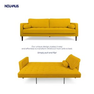 Nouhaus Module, Sleeper Sofa Bed Couch. 7ft Luxury Convertible Sofa Futon Bed with No Roll Together Latex. Pull Out Couch Bed for Bedroom Couch, Small Apartment Furniture Sofas or RV Couch