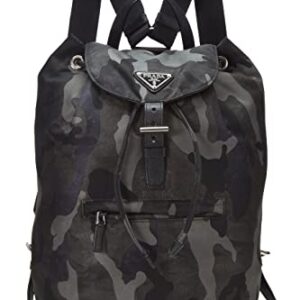 Prada, Pre-Loved Multicolor Tessuto Nylon Camouflage Buckle Backpack, Multi