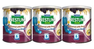 nestle nestum infant cereal, multicereal with prune, 9.5 oz