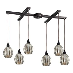 elk home 46007/6 danica configurable multi pendant in oiled bronze