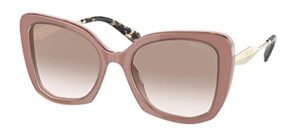 prada pr 03ys alabaster/crystal/clear gradient brown one size