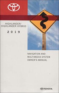 2019 toyota highlander navigation system owners manual original