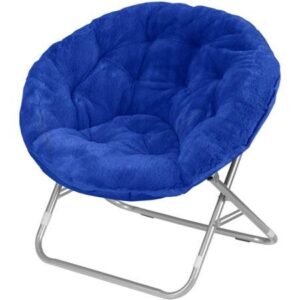 mainstays faux-fur saucer chair, royal spice