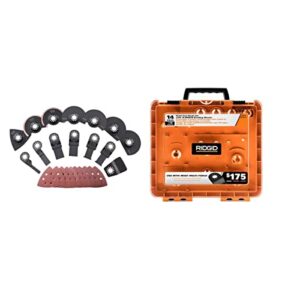 new ridgid 14 pc jobmax multi-tool accessory cutting grinding blade kit ac24j14