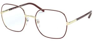 prada pr 56wv women’s eyeglasses bordeaux 54