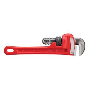 RIDGID 31005 Model 8 Heavy-Duty Straight Pipe Wrench, 8-inch Plumbing Wrench