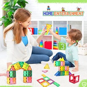 Magnetic Tiles Beginner Set Toddler Toys, Girls & Boys Toys, Sensory Toys for Toddlers 3-4, Magnetic Blocks for Kids Age 3-5 4-8, Kids Toys Encourage Kids Creativity & Develop Fine Motor Skills