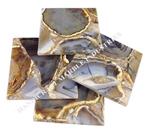 valentine’s gifts agate coaster #4 dark brown design color coaster wholesale price drink coaster tableware bar accessories dinning tableware