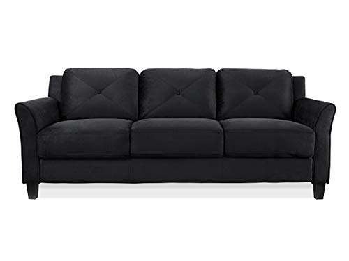 Lifestyle Solutions HRFKS3BK Grayson Sofa, 78.7" W x 31.5" D x 32.7" H, Black