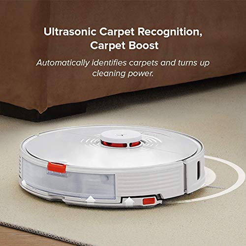 roborock S7 Robot Vacuum and Mop Cleaner with Sonic Mopping, Strong 2500PA Suction, Multi-Level Mapping, Plus App and Voice Control(White) (Renewed)