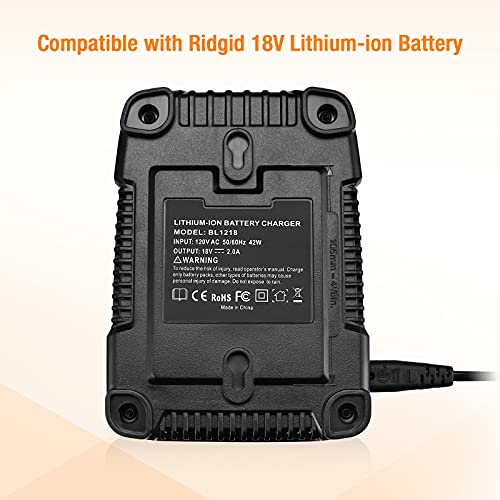 18V R86092 Battery Charger Compatible with Ridgid 18V Charger for AC840087P R840087 R840083, R840085 R840086 AC840089 AC840085 AC840086 AC840087P Battery