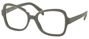 prada pr 25sv – ufg1o1 eyeglass frame matte alluminium grey w/demo lens 53mm