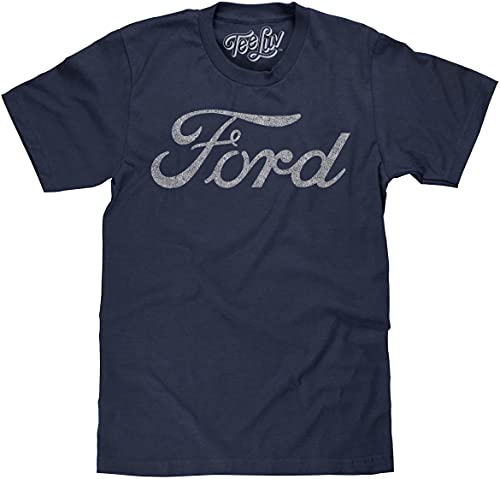 Ford Signature T-Shirt | Soft Touch Fabric-Large Navy Heather