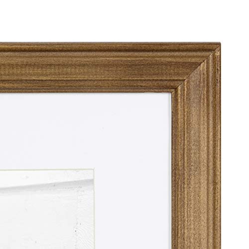 Kate and Laurel Bordeaux Gallery Wall Frame Kit, Set of 10 with Assorted Size Frames in Natural Rustic Finish