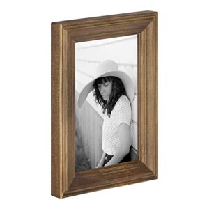 Kate and Laurel Bordeaux Gallery Wall Frame Kit, Set of 10 with Assorted Size Frames in Natural Rustic Finish