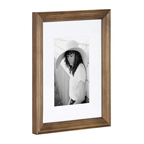 Kate and Laurel Bordeaux Gallery Wall Frame Kit, Set of 10 with Assorted Size Frames in Natural Rustic Finish