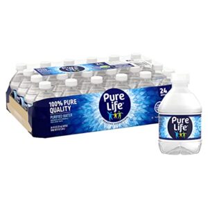 pure life, purified water, 8 fl oz, plastic bottled water, 24 pack