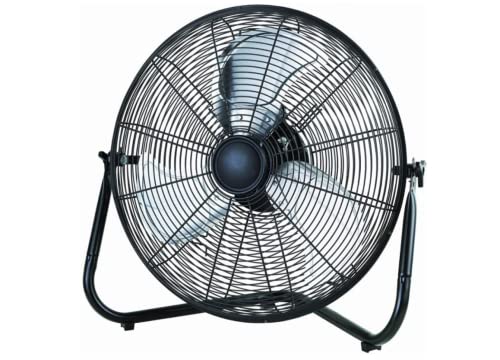 Mainstay SFC1-500B 20" 3-Speed 360 Degree Rotation with manual control High Velocity Floor Fan (Black).