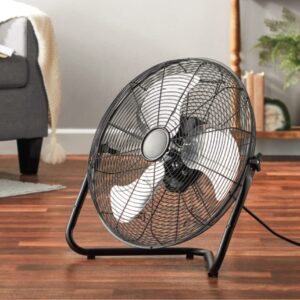 Mainstay SFC1-500B 20" 3-Speed 360 Degree Rotation with manual control High Velocity Floor Fan (Black).