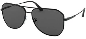 prada 0pr63xs black/polar dark grey crystal/black one size