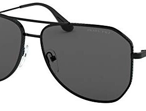 Prada 0PR63XS Black/Polar Dark Grey Crystal/Black One Size