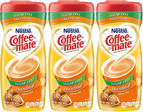 Nestle Coffeemate Sugar Free Hazelnut Coffee Creamer 10.2 oz (Pack of 3)