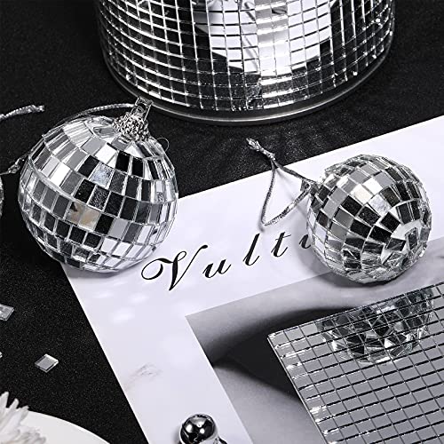 3600 Pieces Mirrors Mosaic Tiles Disco Ball Mirror Tiles Self-Adhesive Real Square Glass Mirror DIY Tiles for Craft DIY Glass Tiles Decorations Making (Silver,0.2 Inch)