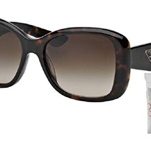 Prada PR32PS HERITAGE 2AU6S1 57M Havana/Brown Gradient Square Sunglasses For Women