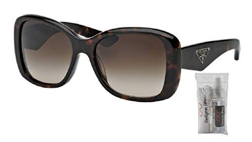 Prada PR32PS HERITAGE 2AU6S1 57M Havana/Brown Gradient Square Sunglasses For Women