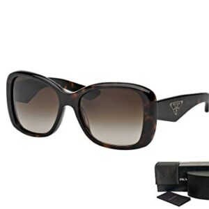 Prada PR32PS HERITAGE 2AU6S1 57M Havana/Brown Gradient Square Sunglasses For Women