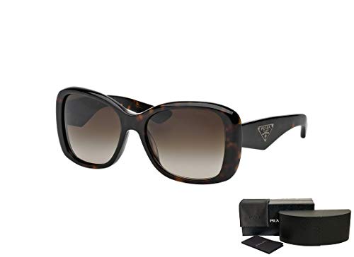 Prada PR32PS HERITAGE 2AU6S1 57M Havana/Brown Gradient Square Sunglasses For Women