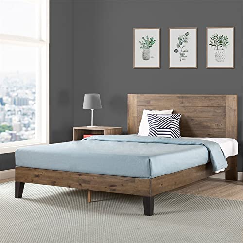 ZINUS Tonja Wood Platform Bed Frame with Headboard / Mattress Foundation with Wood Slat Support / No Box Spring Needed / Easy Assembly, Queen