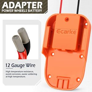 Ecarke Power Wheels Battery Adapter for Ridgid AEG 18V Hyper Lithium Battery Dock Power Connector Battery Converter 12 Gauge Robotics for DIY RC Toy Car Truck,E-Bike（1 Pcs）