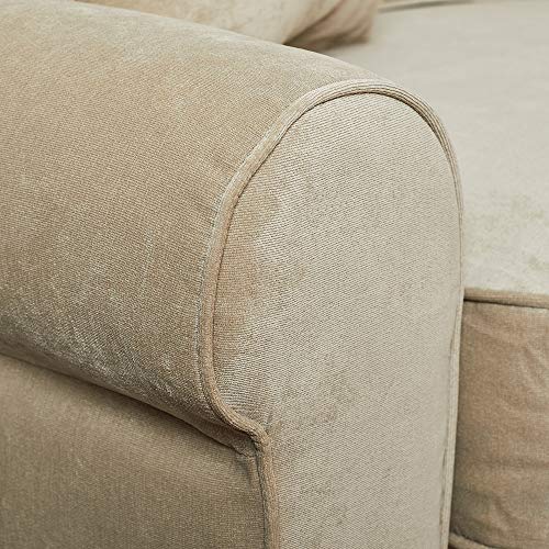 Serta Copenhagen 78" Sofa - Pillowed Back Cushions and Rounded Arms, Durable Modern Upholstered Fabric - Marzipan