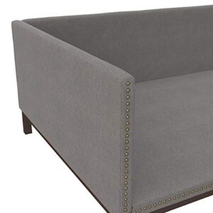 DHP Dale Upholstered Daybed/Sofa Bed Frame, Full Size, Grey Linen