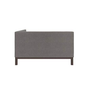 DHP Dale Upholstered Daybed/Sofa Bed Frame, Full Size, Grey Linen